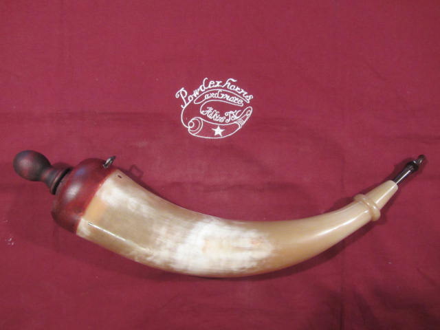 02-497 Military Musket Horn - Powderhorns and More